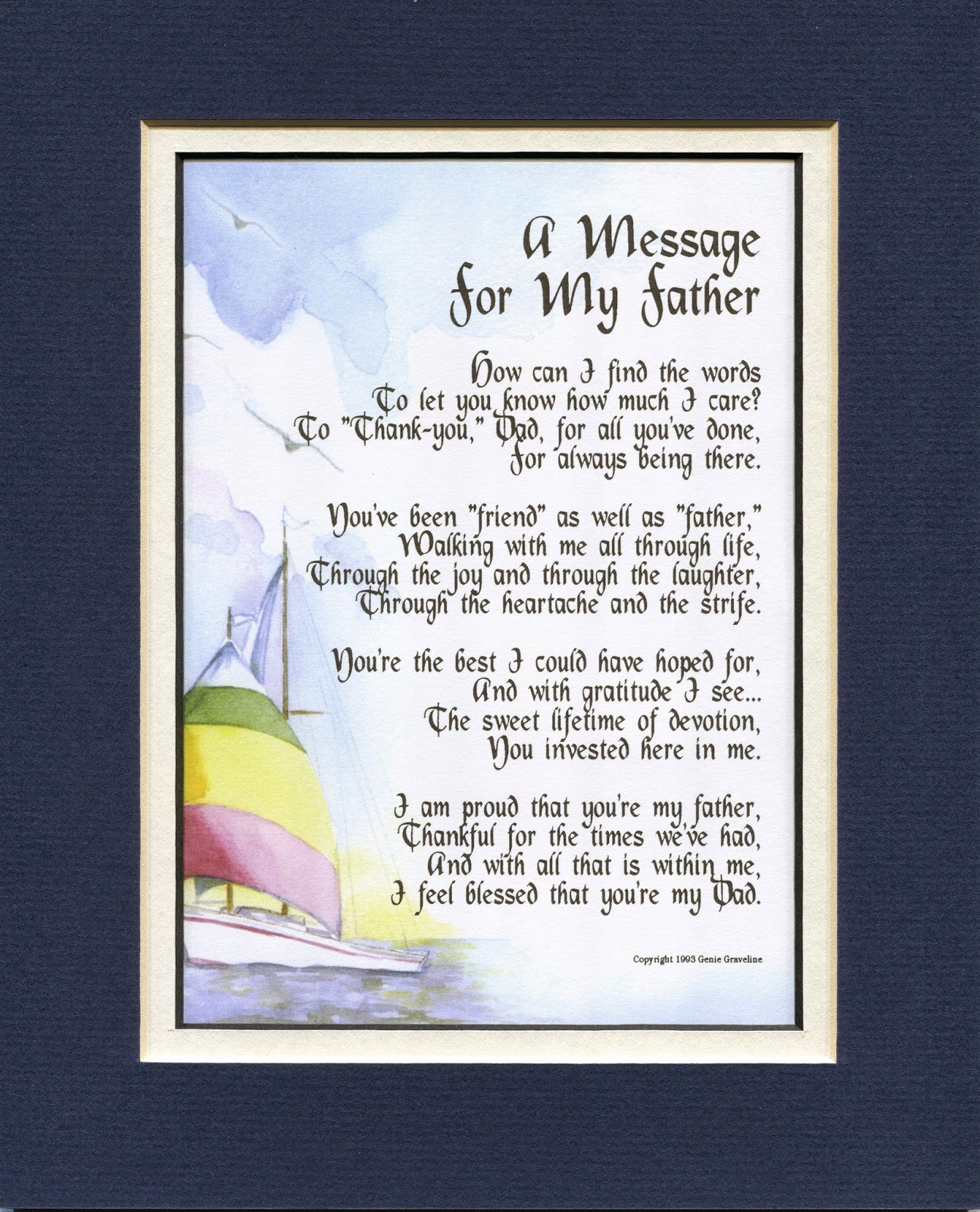 Genie's Poems: A Message for My Father