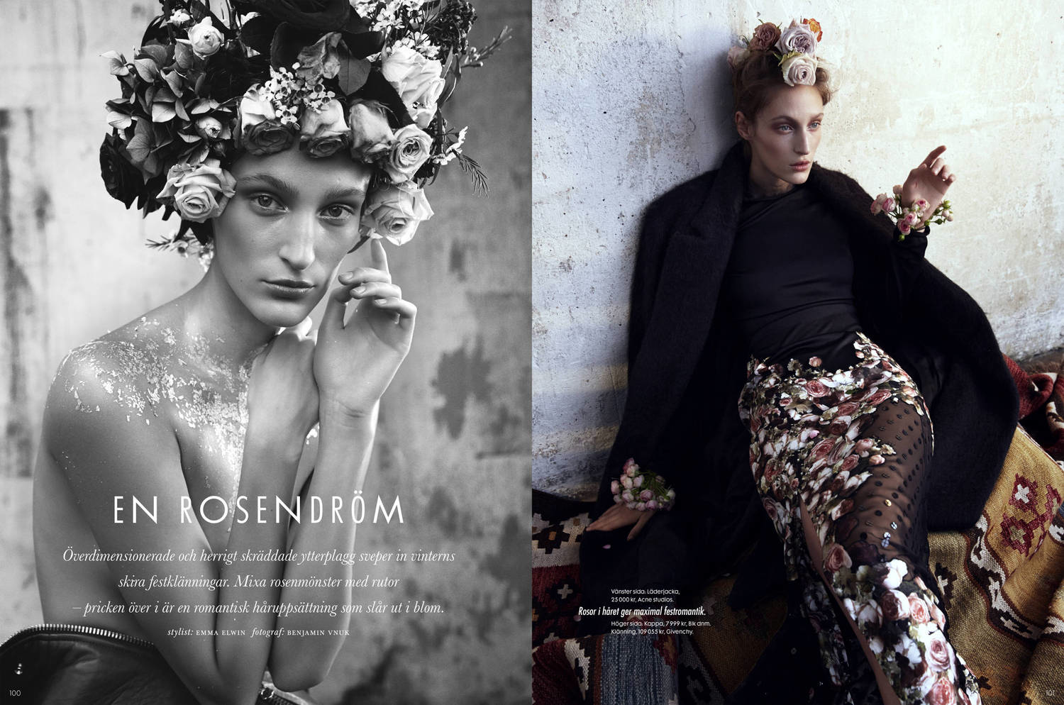 Franzi Mueller Photoshoot by Benjamin Vnuk for Elle Magazine Sweden ...