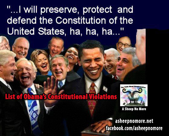 A Sheep No More : A List of Obama’s Constitutional Violations