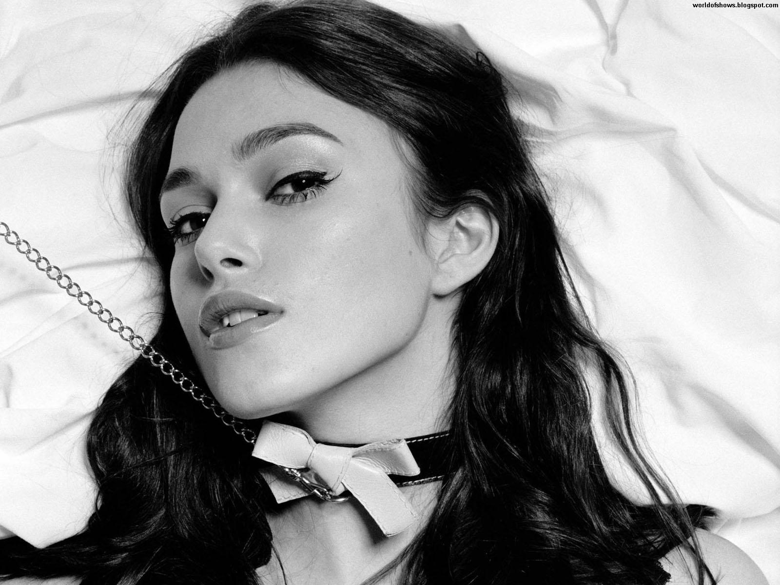 Keira Knightley Hot English Actress And Model With Chain Sexy Look