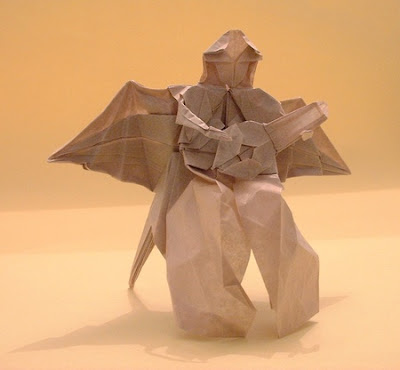 origami Angel Lute 3D ~ origami instructions art and craft ideas