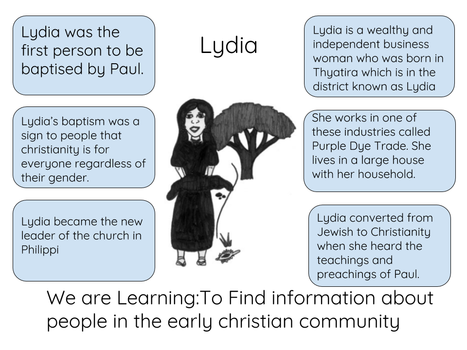 Maris Stella @ St Pius X Catholic School: Life in the Early Church - Lydia