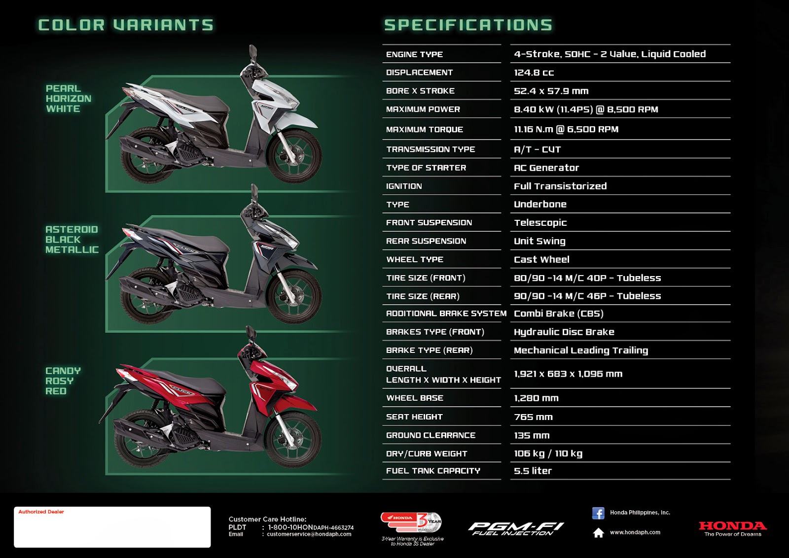 Honda Motorcycle - Click 125i Brochure