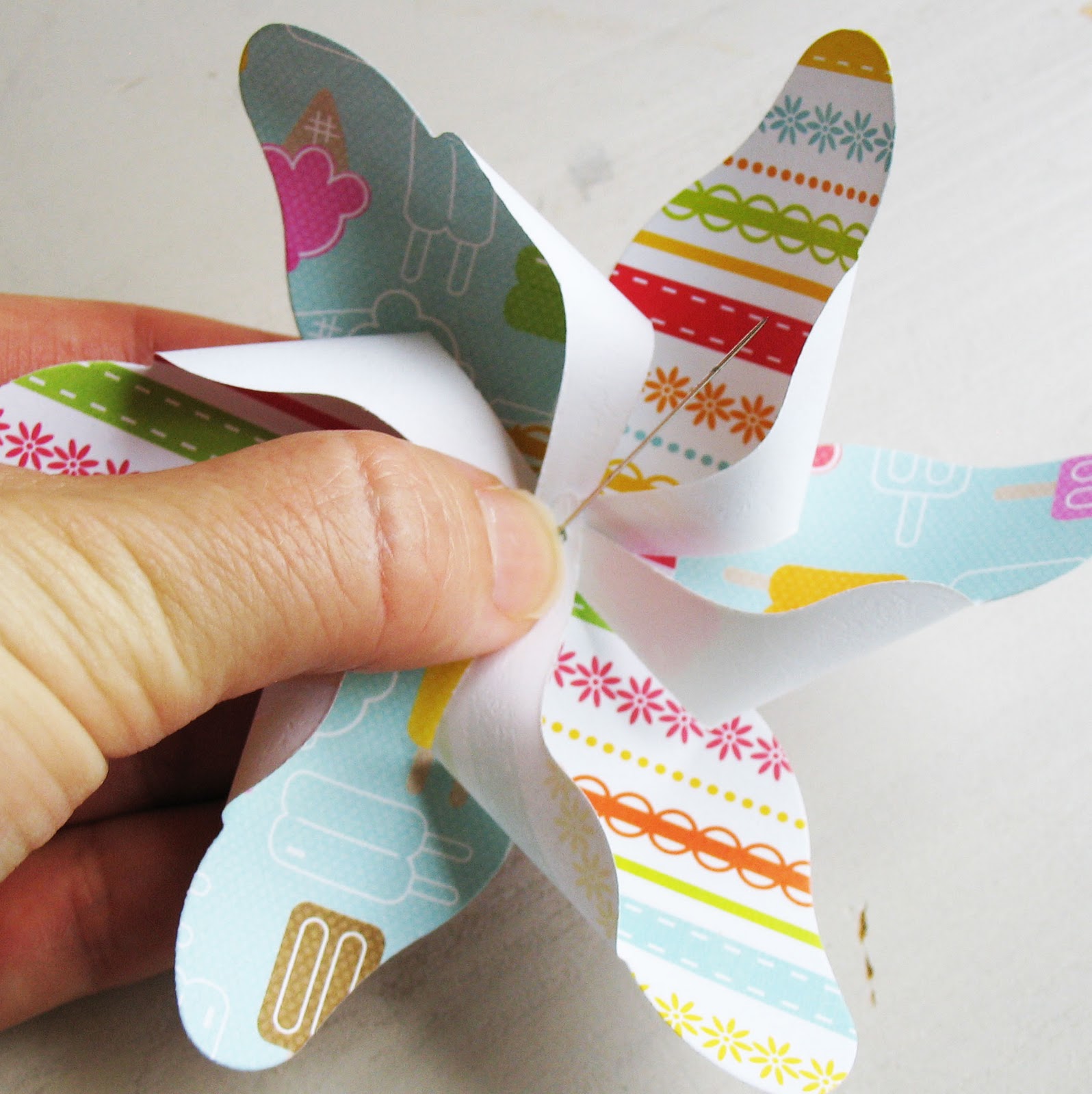 Doodlebug Design Inc Blog: How to Make Pinwheels by Kathy