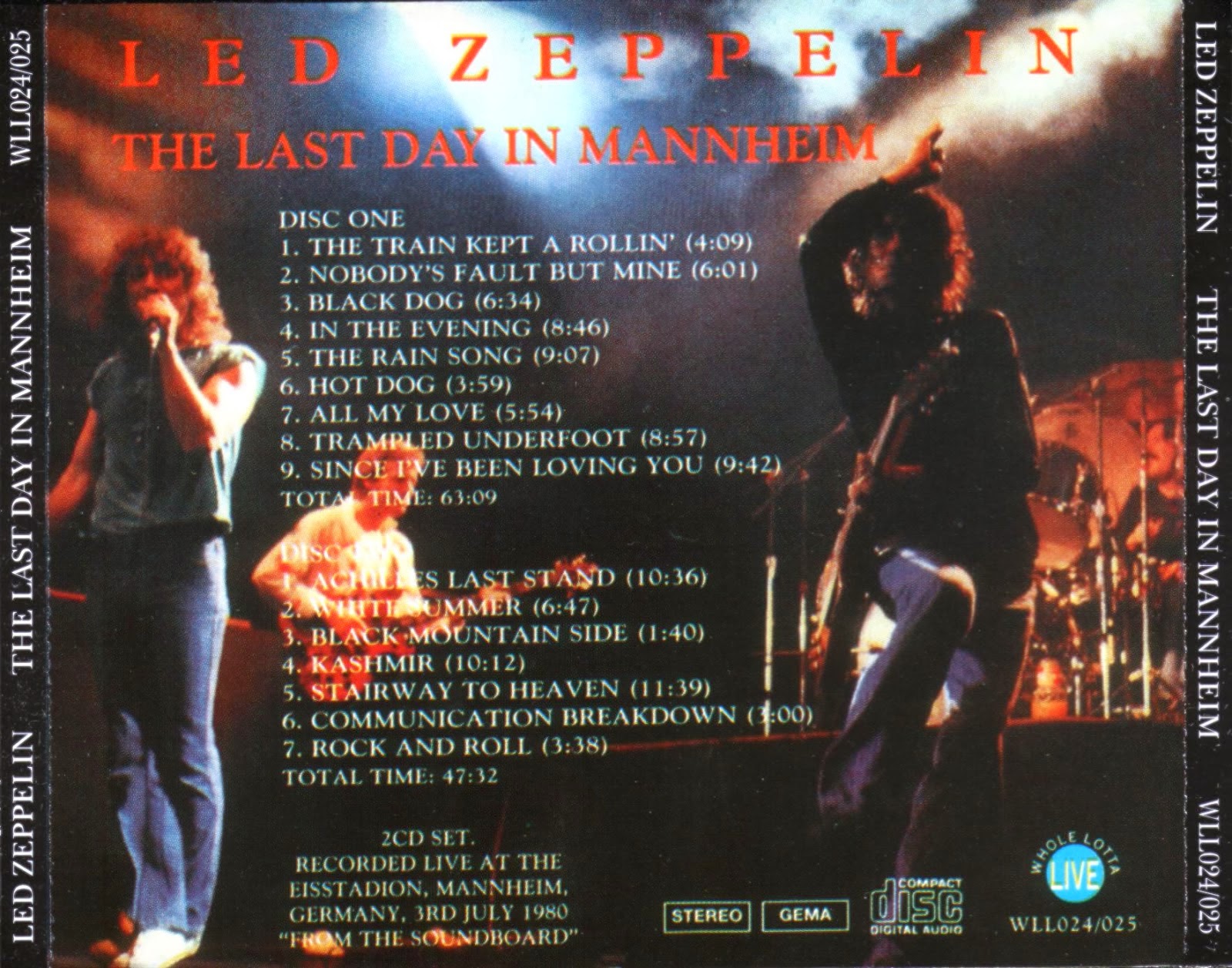 World Of BOOTLEGS: BOOTLEG : Led Zeppelin - Eisstadion, Mannheim, 3 ...