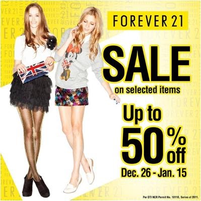 FOREVER 21 UP TO 50% OFF SALE DECEMBER 26 TO JANUARY 15 ~ Travel ...