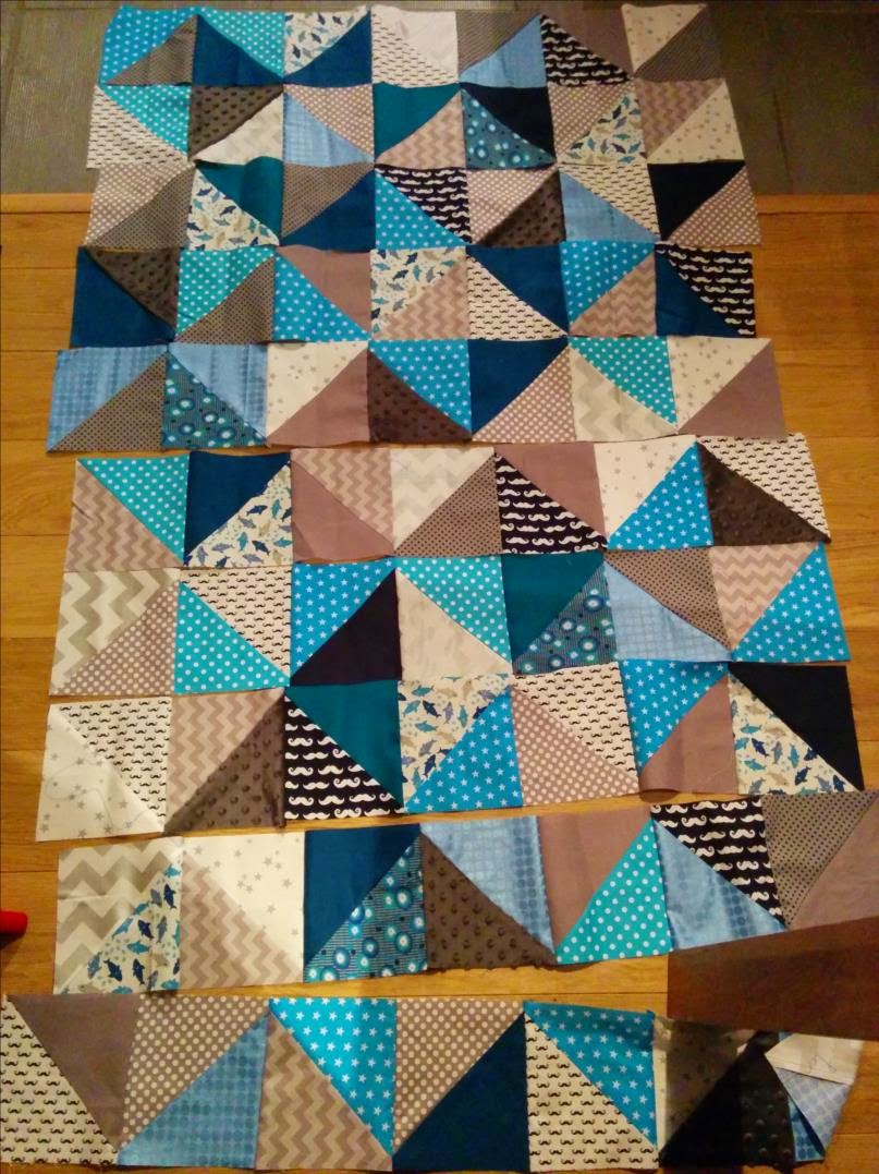 Laisse Luciefer: Tuto Plaid Patchwork (Triangles)