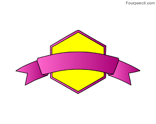 FourPencil: How to draw a Badge for kids - step by step