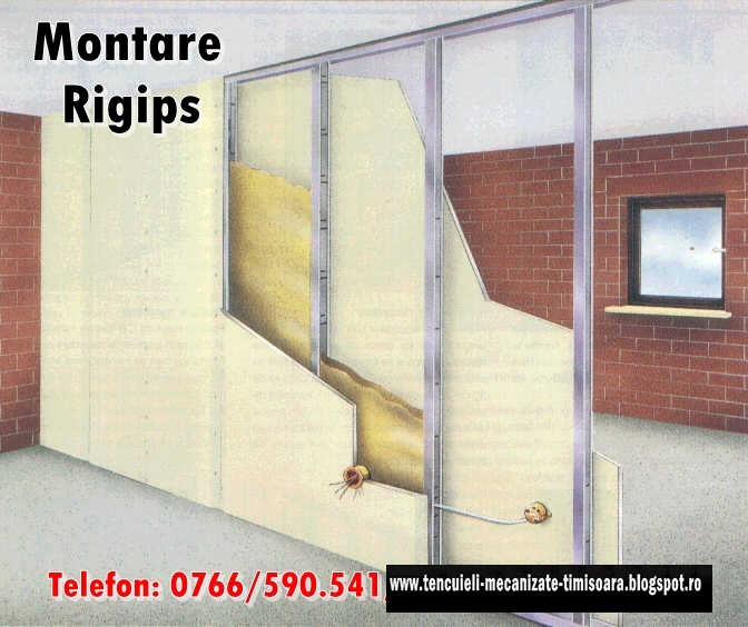 Tencuieli mecanizate Timisoara: Montare Rigips