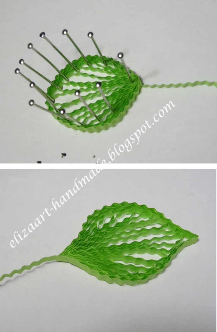 Eliza Art - hand made: Żółte karbowane