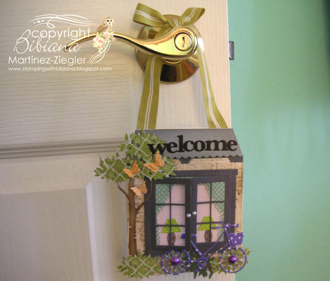 Stamping with Bibiana: Welcome Door Knob Sign