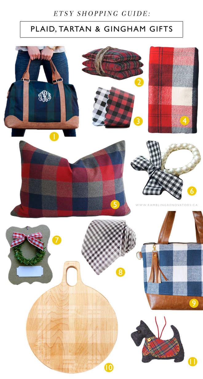 Best of Etsy: Plaid, Tartan, and Gingham gifts - Rambling Renovators