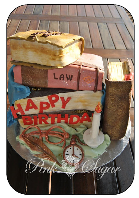 Pink Sugar: Law Books Cake...