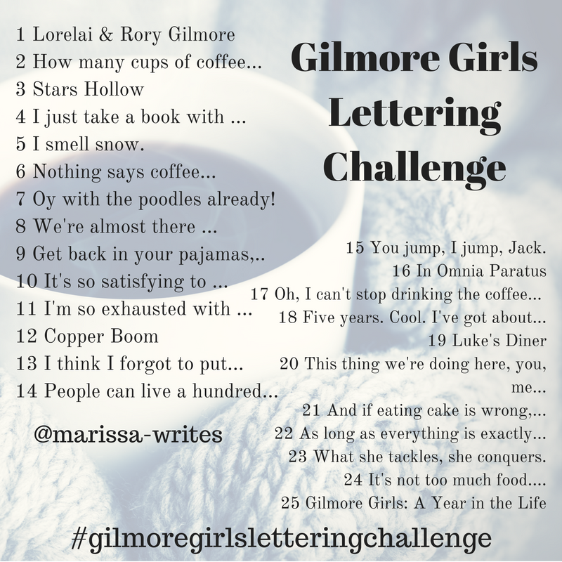 Gilmore Girls Lettering Challenge - Reading List