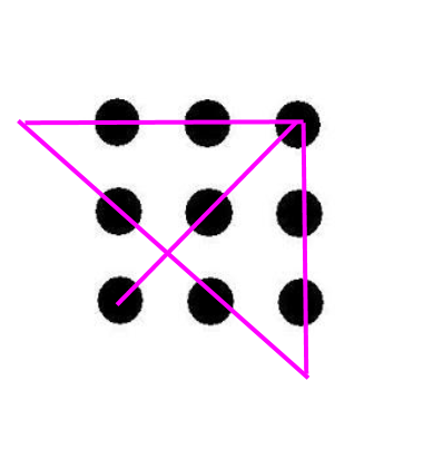 Take your vitamins: cheating on the nine dot problem.