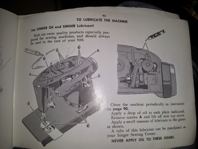 Dreamstride Creations: Singer Model 500a Tune-Up