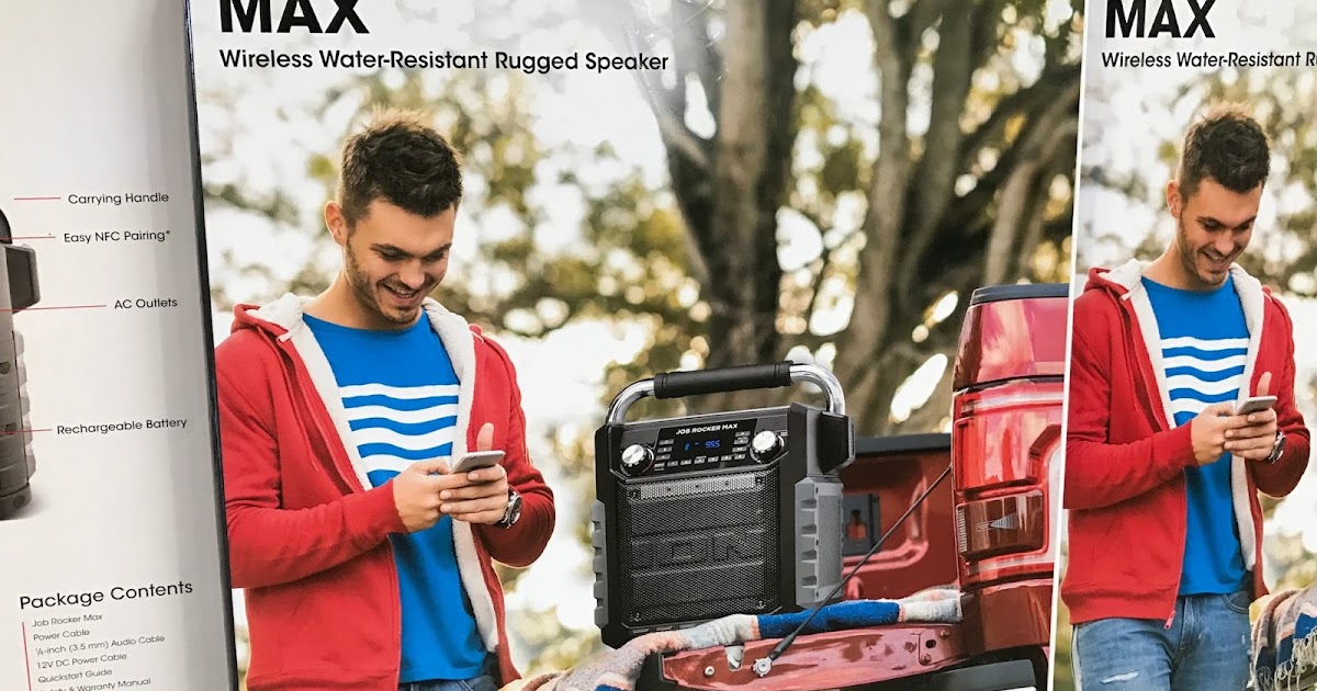 Ion Job Rocker Max Wireless Water-Resistant Rugged Speaker (IPA81BK ...