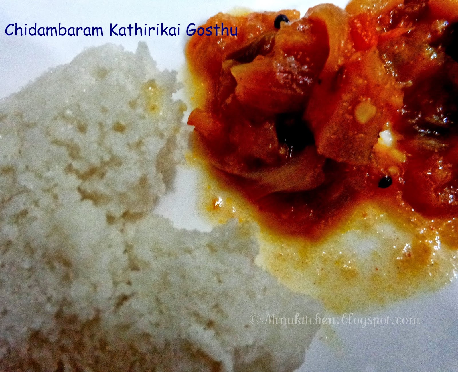 Chidambaram Kathirikai Gosthu/Gotsu ~ Minu's Kitchen