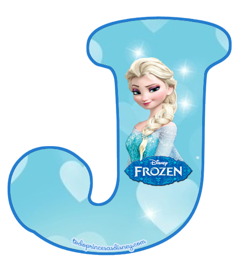 Frozen Elsa Alphabet with Hearts. Abecedario de Elsa de Frozen con ...