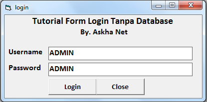 Cara Membuat Form Login Sederhana Tanpa Database | Askha