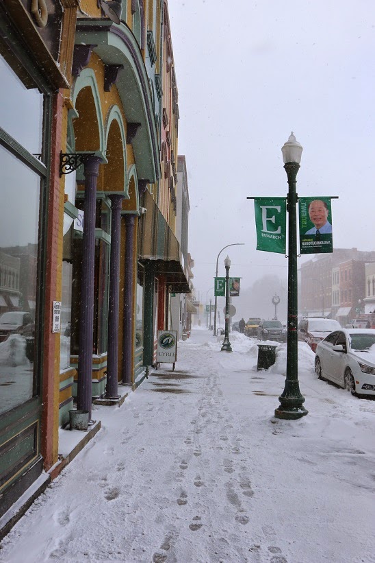 Michigan Exposures: A Snow Blown Depot Town