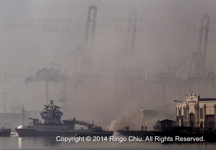 Ringo Chiu Photography: Dock Fire at Port of Los Angeles