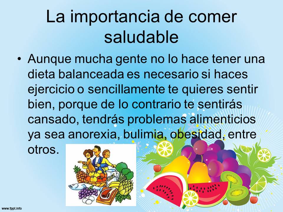 LA IMPORTANCIA DE UNA ALIMENTACIÓN SALUDABLE: definición de la ...