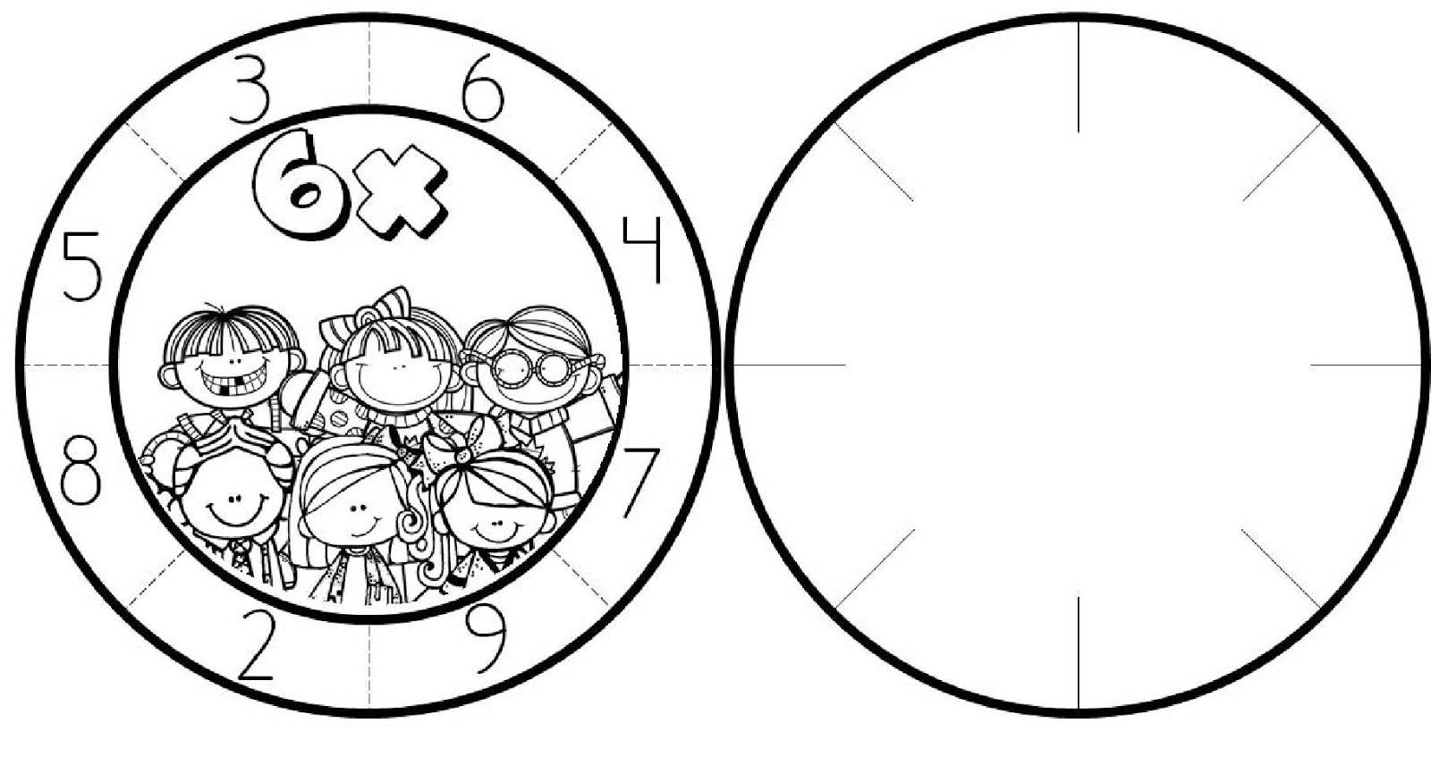 Fichas de Primaria: La rueda de las multiplicaciones