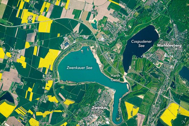 The coal mines in Germany have become a lake edge