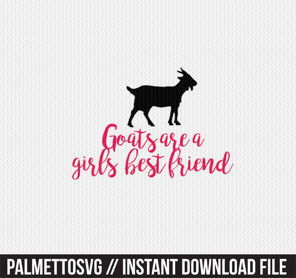 goats are a girls best friend clip art svg dxf cut file silhouette ...