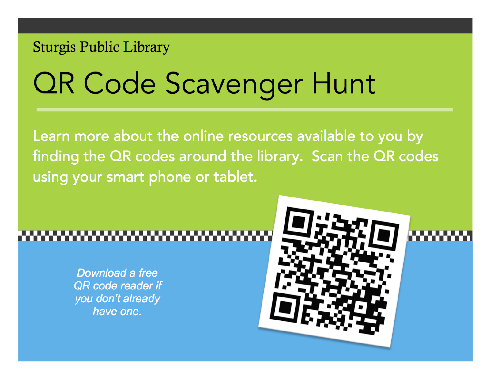 Sturgis Public Library Qr Code Scavenger Hunt