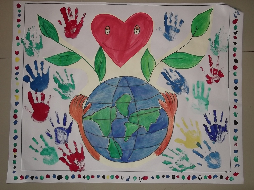DEWS - The School, Panchkula: Earth Collage making