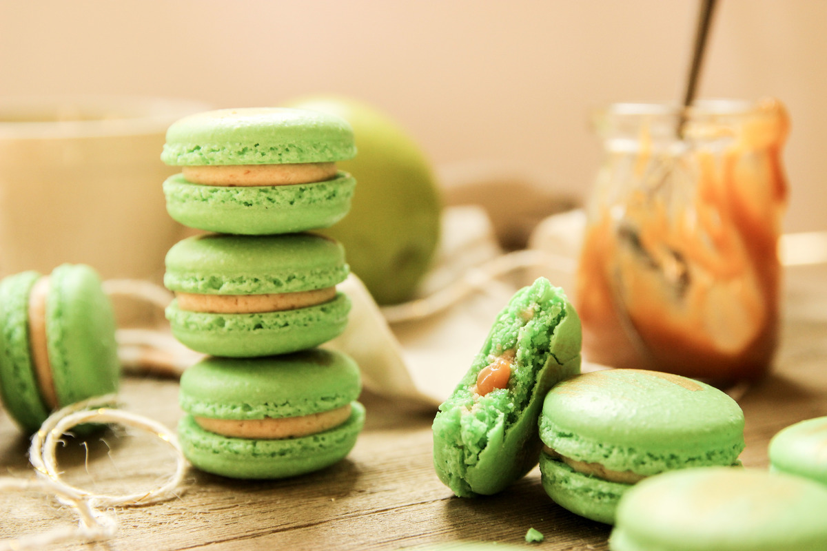 Salted Caramel Apple Macarons - Confessions of a Confectionista