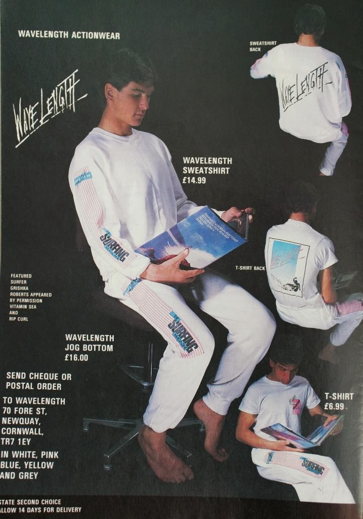 vintage surfboard collector UK: late 80s surf fashion