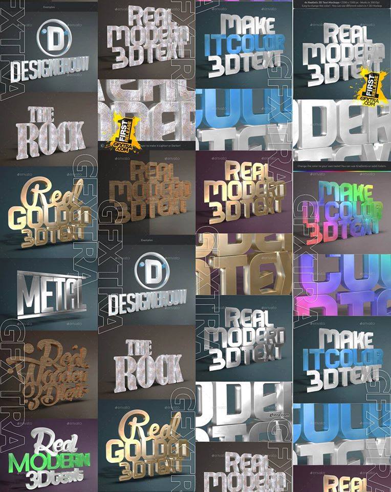 3D Text Mock Up V2 - Adobe Free Tutorials