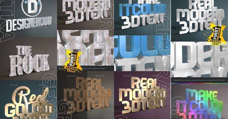 3D Text Mock Up V2 - Free Resource for Graphic Design
