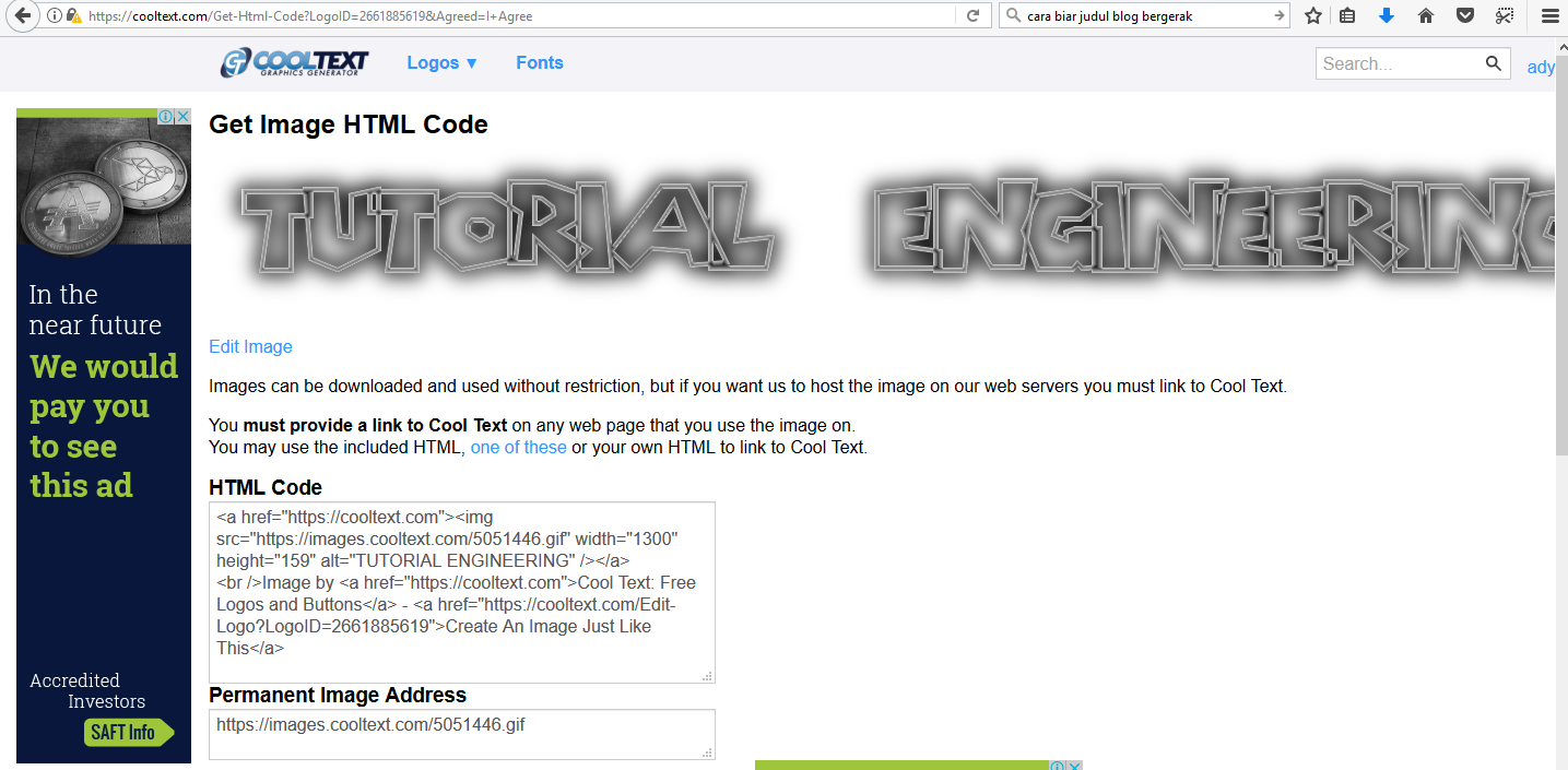 Cara Membuat Judul/ Tulisan Keren di Blog - TUTORIAL ENGINEERING
