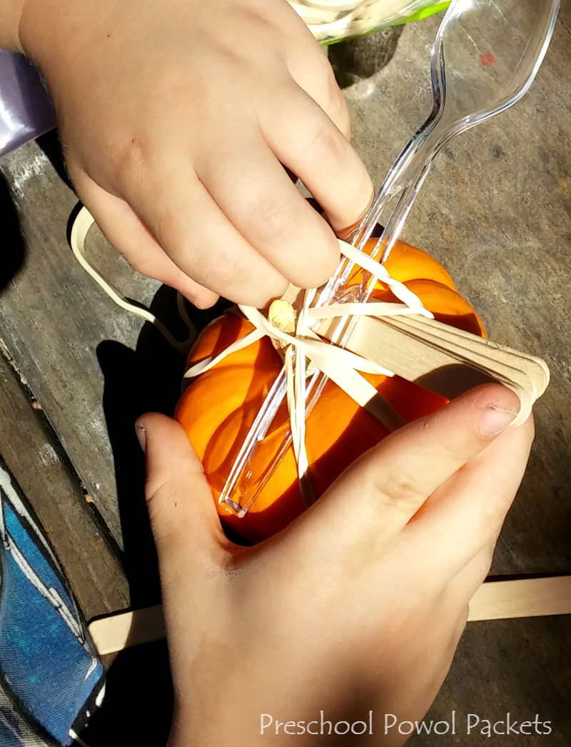 Pumpkin Catapults ~ Science Experiment & STEM Exploration Fun ...