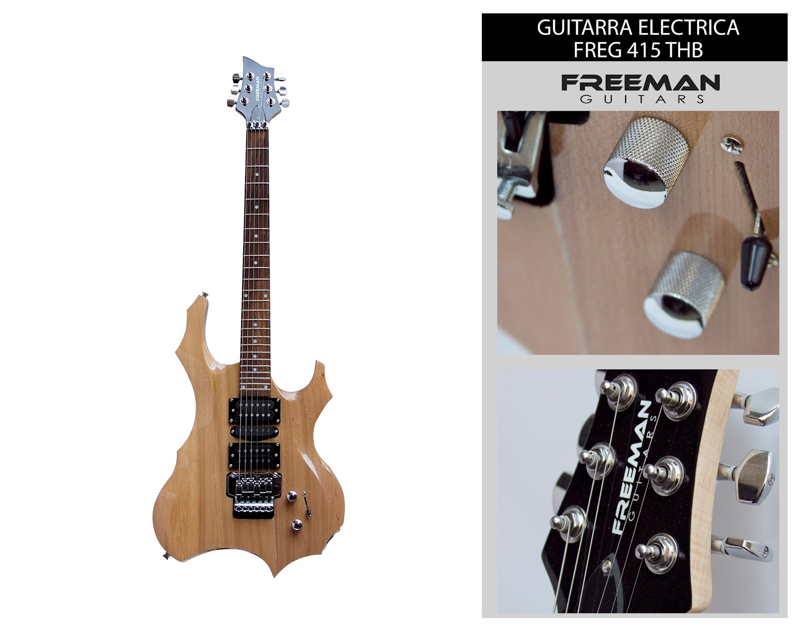 FREG401 GUITARRA ELECTRICA COLOR NT FREEMAN - SONIDO LATAM