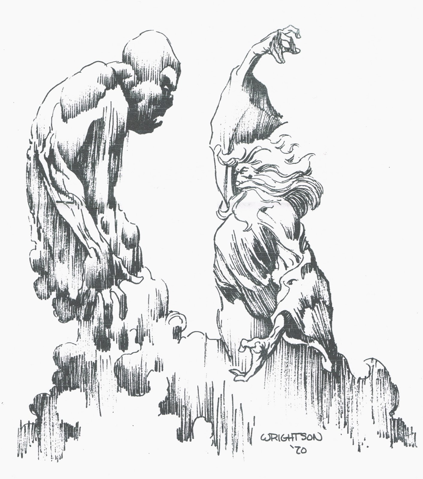 Cap'n's Comics: Fanzine Drawing by Berni Wrightson