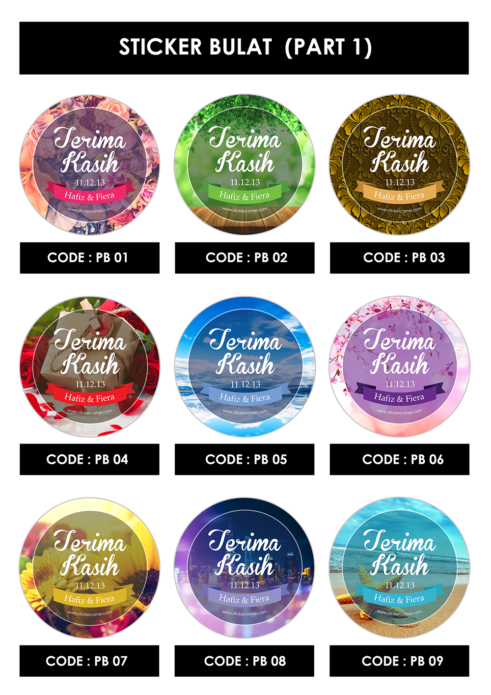 Sticker Kahwin - Sticker Comel