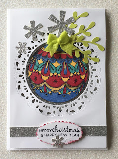 distINKtive STAMPING designs : Beautiful Baubles Card for Christmas