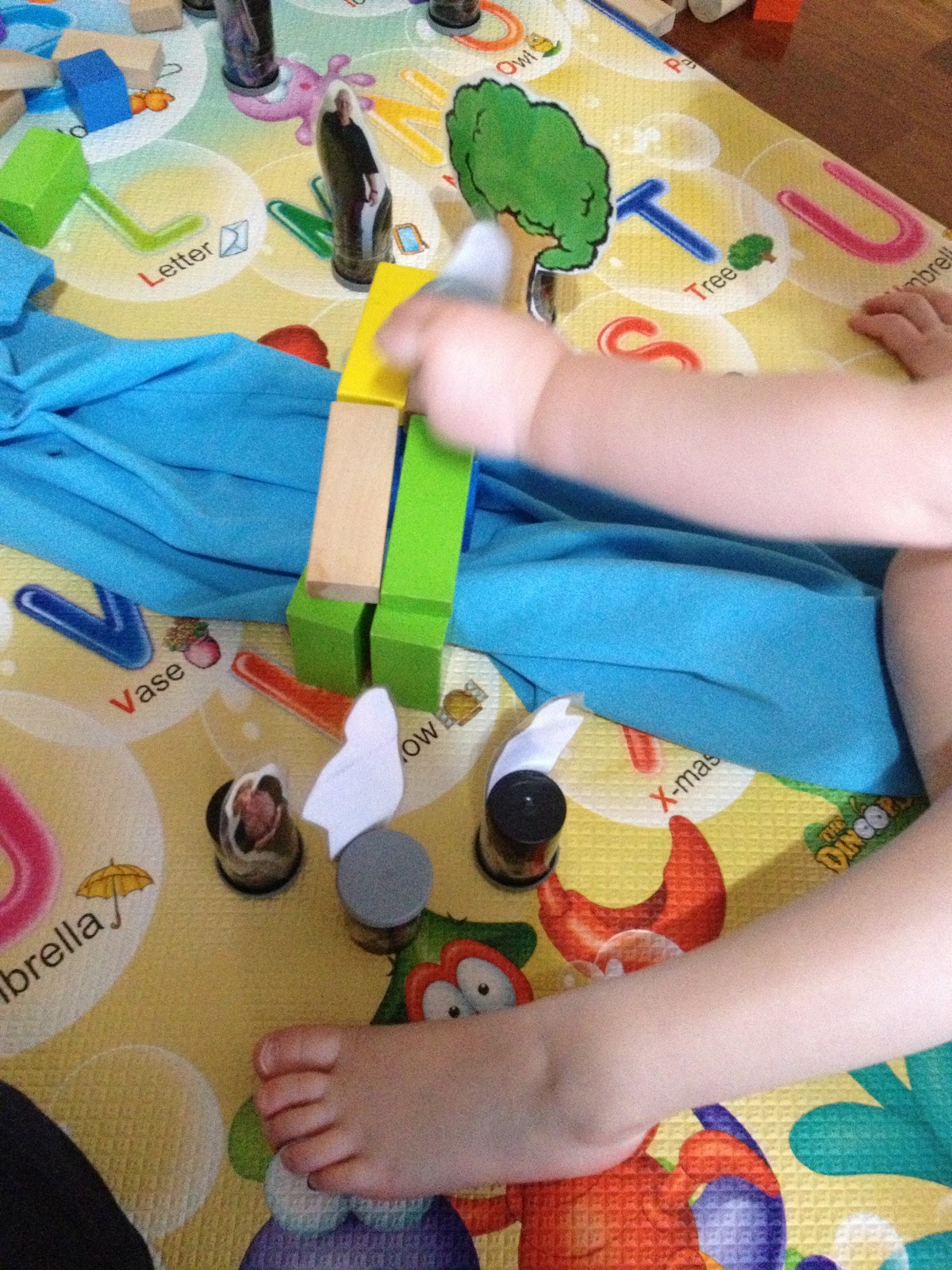 Playing and Learning Begins at Home: Home made Familiar Block People