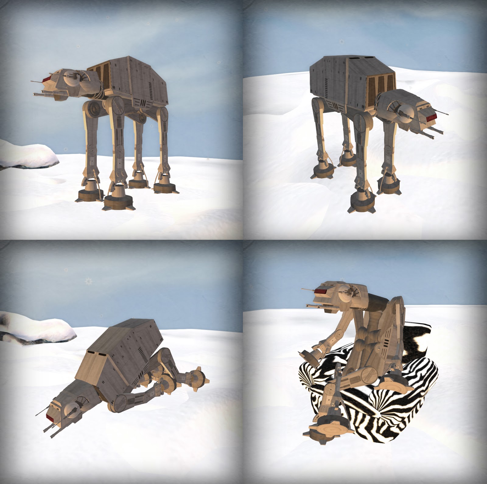 Ami of Second Life: Tiny Imperial AT-AT Walker Avatar