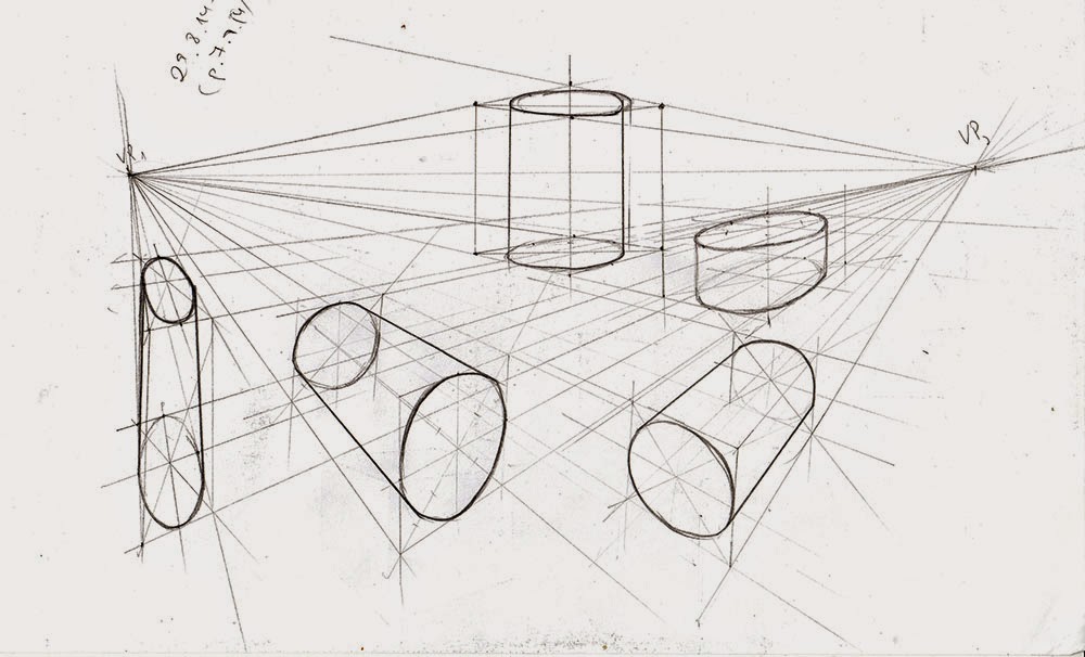 Drawing A Cylinder In Perspective