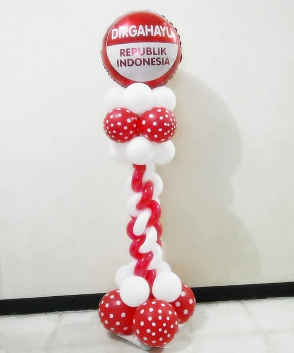 Ide Dekorasi Balon Tiang Peringatan HUT Kemerdekaan RI