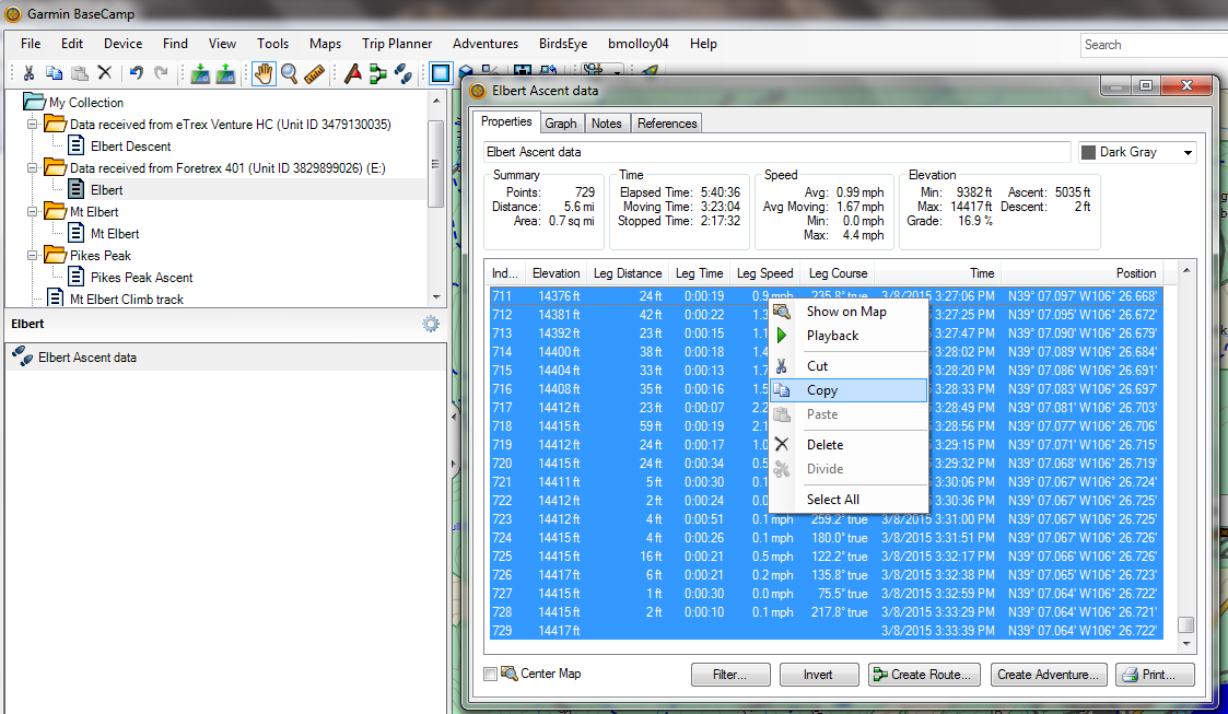 Outdoor Outlier: How to edit .GPX files in Base Camp