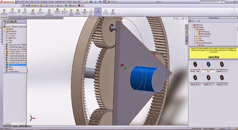 How to make 3D Planetary Gearbox Part & Assembly and Simulation ...
