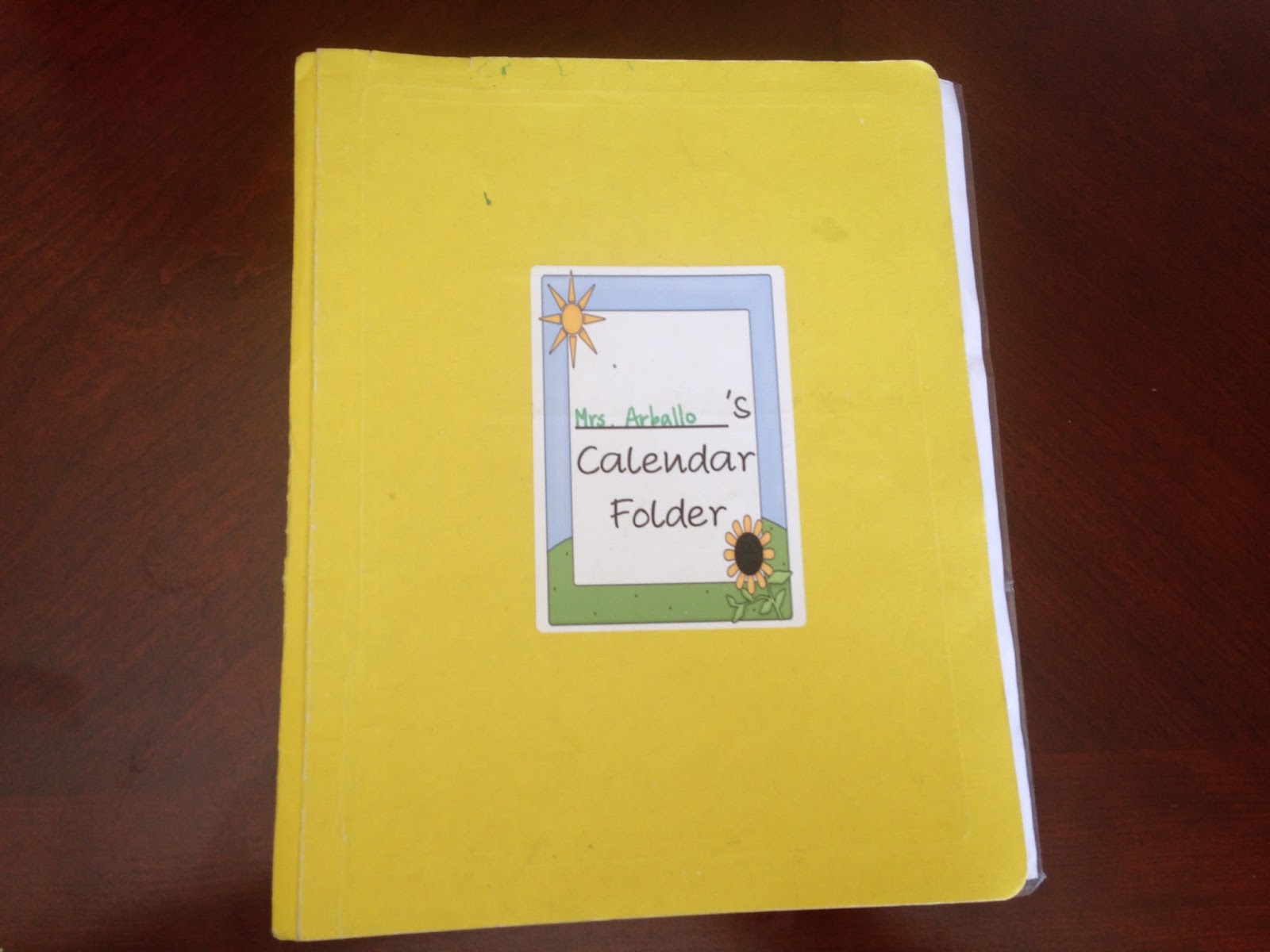 A Ray of Kindergarten Sunshine: My Favorite Things #1: Daily Calendar