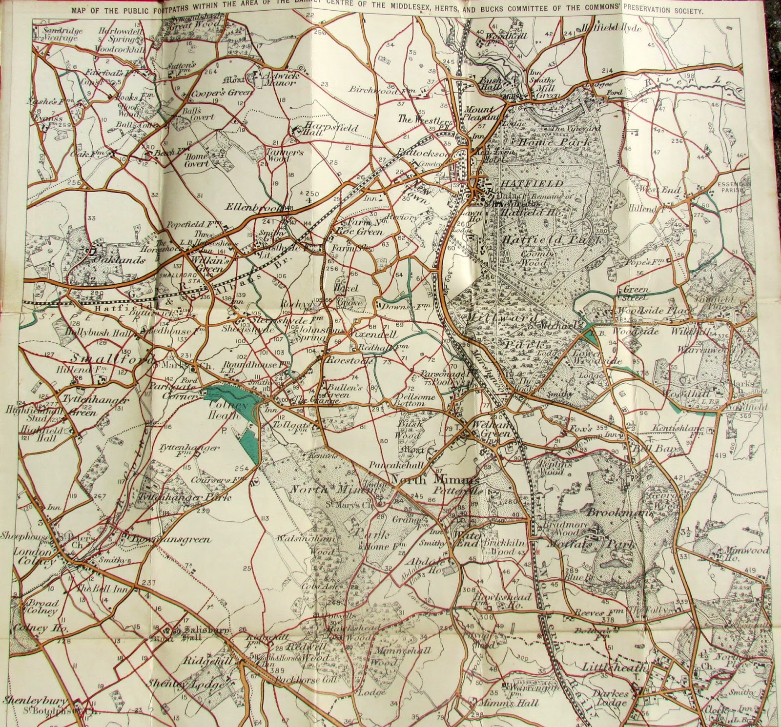 North Mymms History Project: Local footpaths in North Mymms in the 1900s